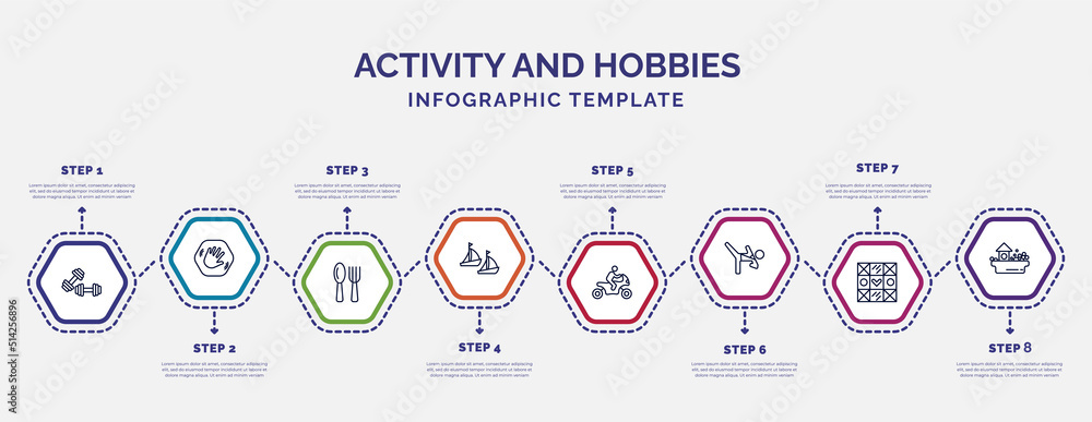 infographic template with icons and 8 options or steps. infographic for ...