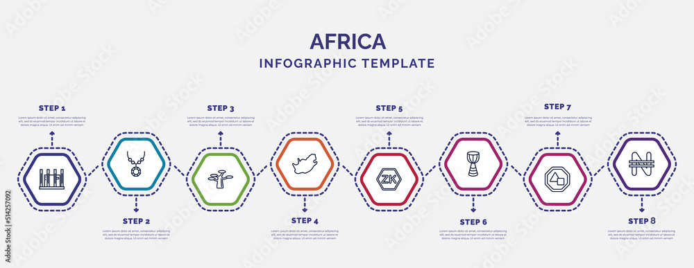 infographic template with icons and 8 options or steps. infographic for ...