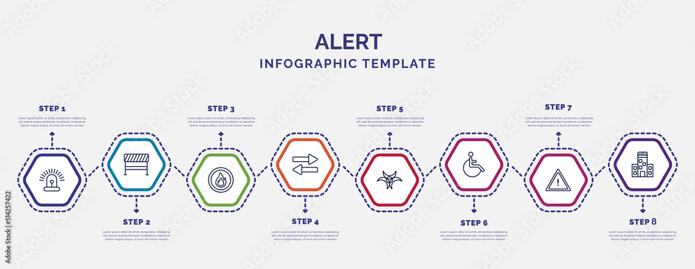 infographic template with icons and 8 options or steps. infographic for ...