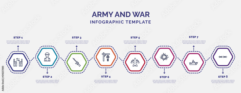infographic template with icons and 8 options or steps. infographic for ...