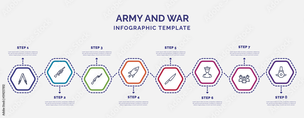 infographic template with icons and 8 options or steps. infographic for ...