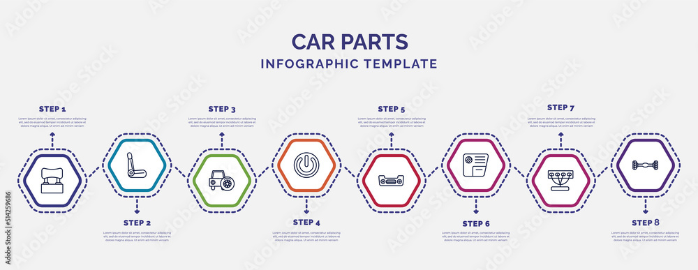 infographic template with icons and 8 options or steps. infographic for ...