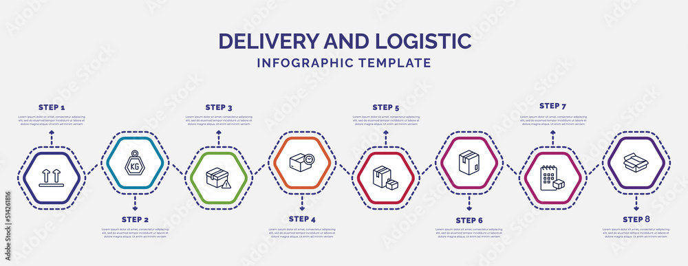 infographic template with icons and 8 options or steps. infographic for ...