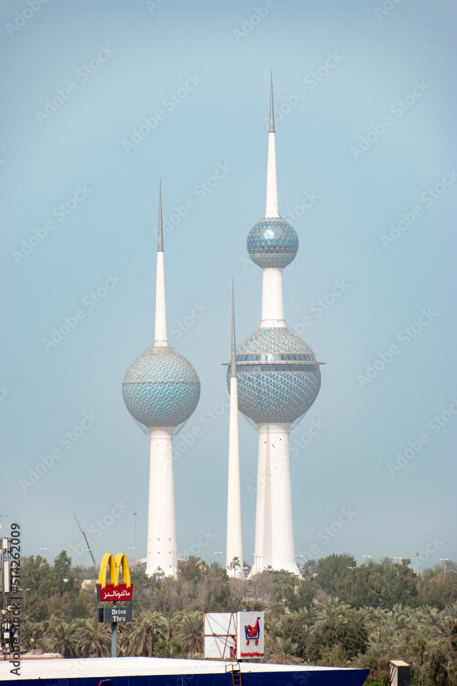 The Kuwait Towers are a group of three thin towers in Kuwait City ...