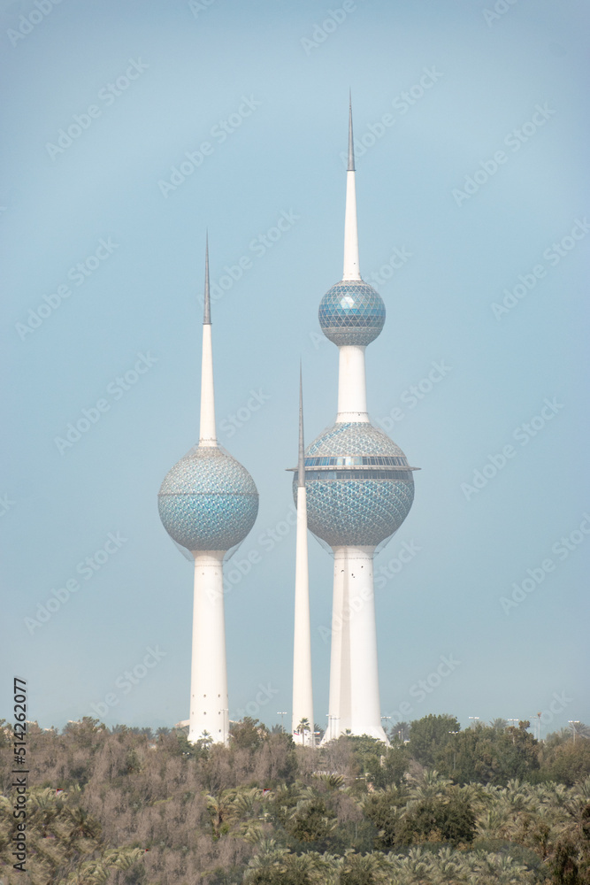 The Kuwait Towers are a group of three thin towers in Kuwait City ...