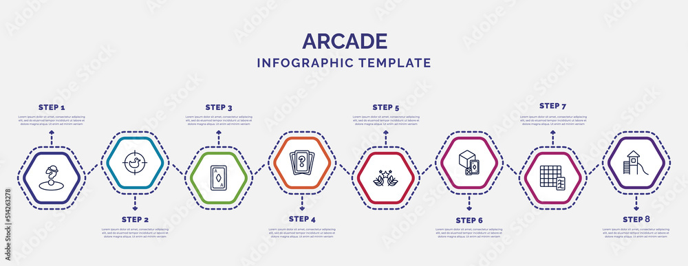 infographic template with icons and 8 options or steps. infographic for ...
