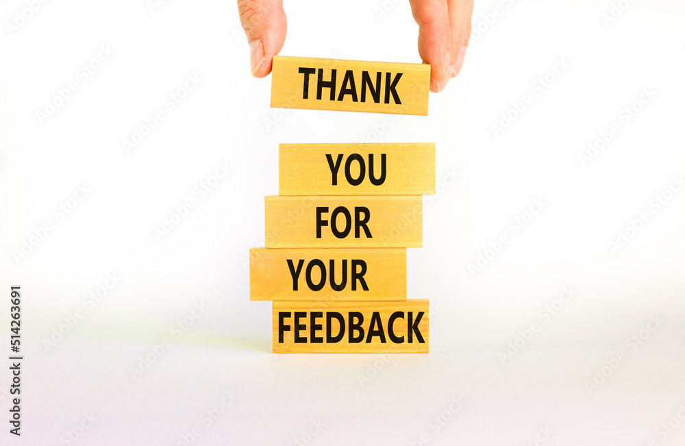 Thank you for feedback symbol. Concept words Thank you for your ...