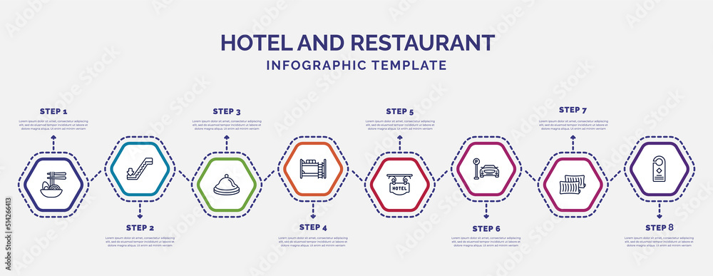 Vetor de infographic template with icons and 8 options or steps ...