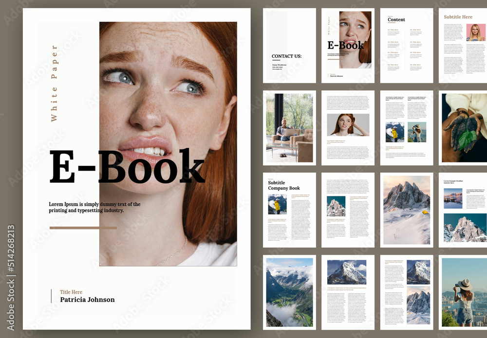 E Book Layout Stock Template | Adobe Stock