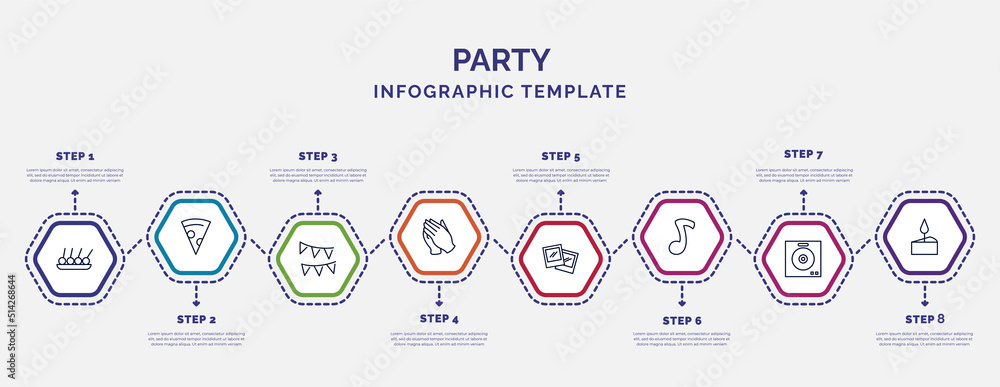 infographic template with icons and 8 options or steps. infographic for ...