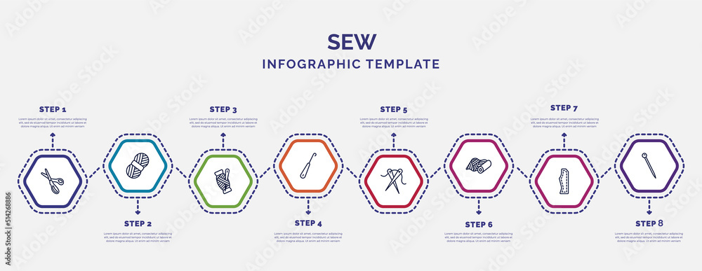 infographic template with icons and 8 options or steps. infographic for ...