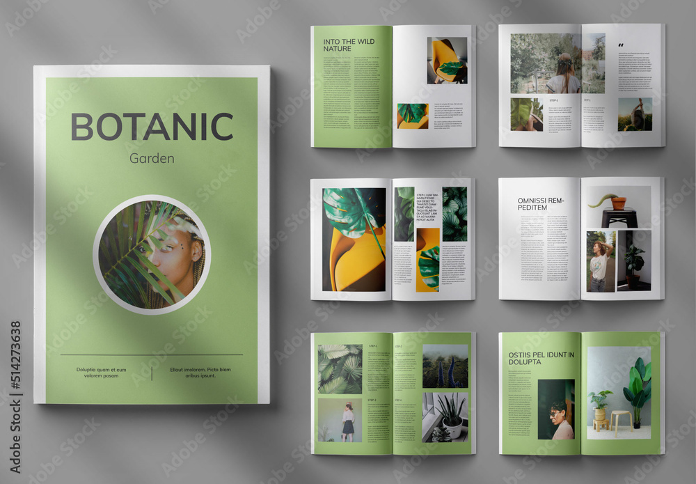 Botanic Magazine Layout Stock Template | Adobe Stock