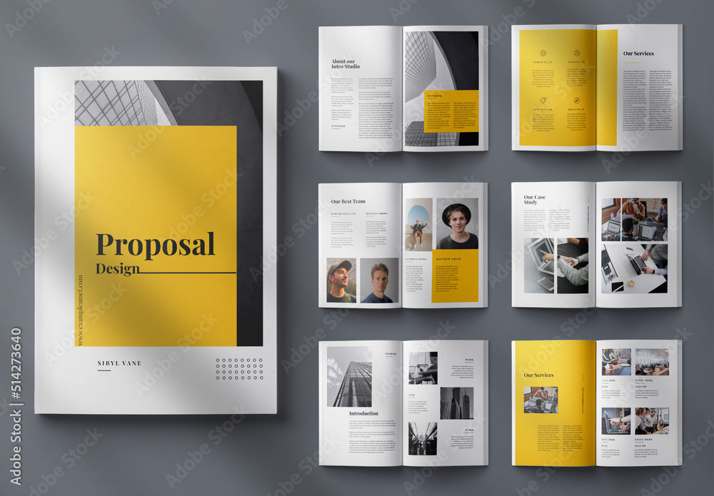 Proposal Design Brochure Layout Stock Template | Adobe Stock