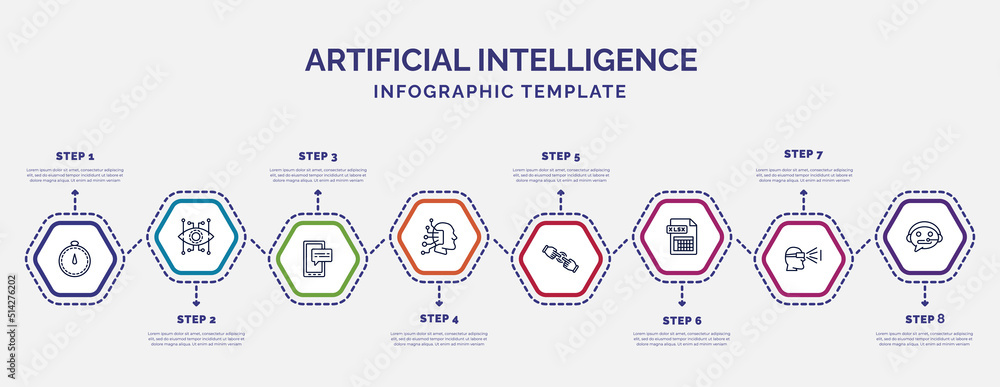 infographic template with icons and 8 options or steps. infographic for ...