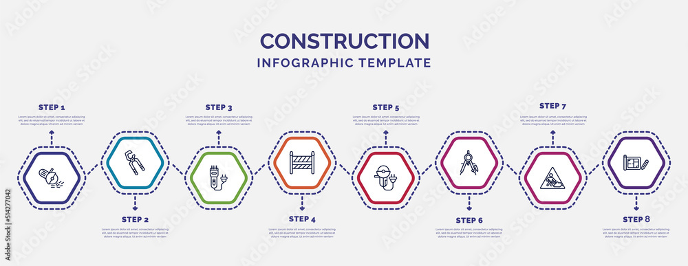 infographic template with icons and 8 options or steps. infographic for ...