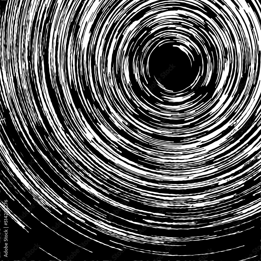 Black and white grunge vortex backdrop. Geometric art. Vector ...