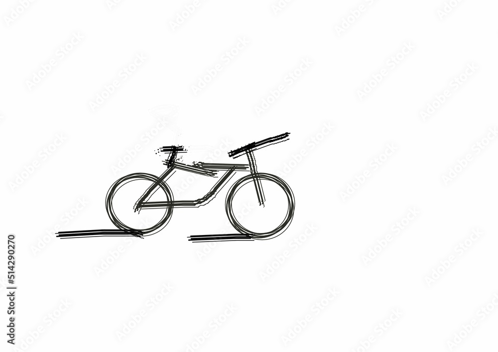 Go logo design template with bike. Isolated drawing for use as an icon ...