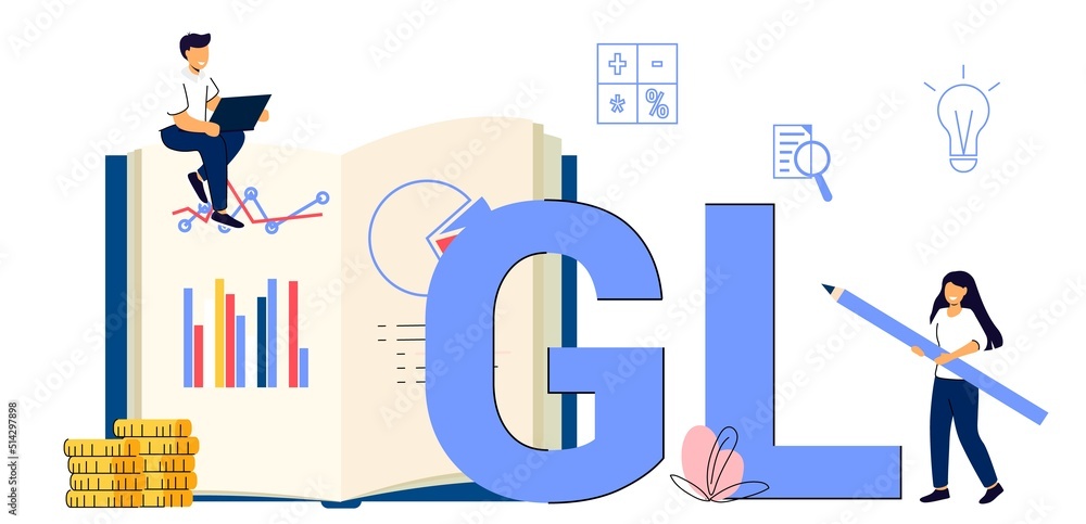 GL General Ledger Accounting general ledger Expenses vector ...