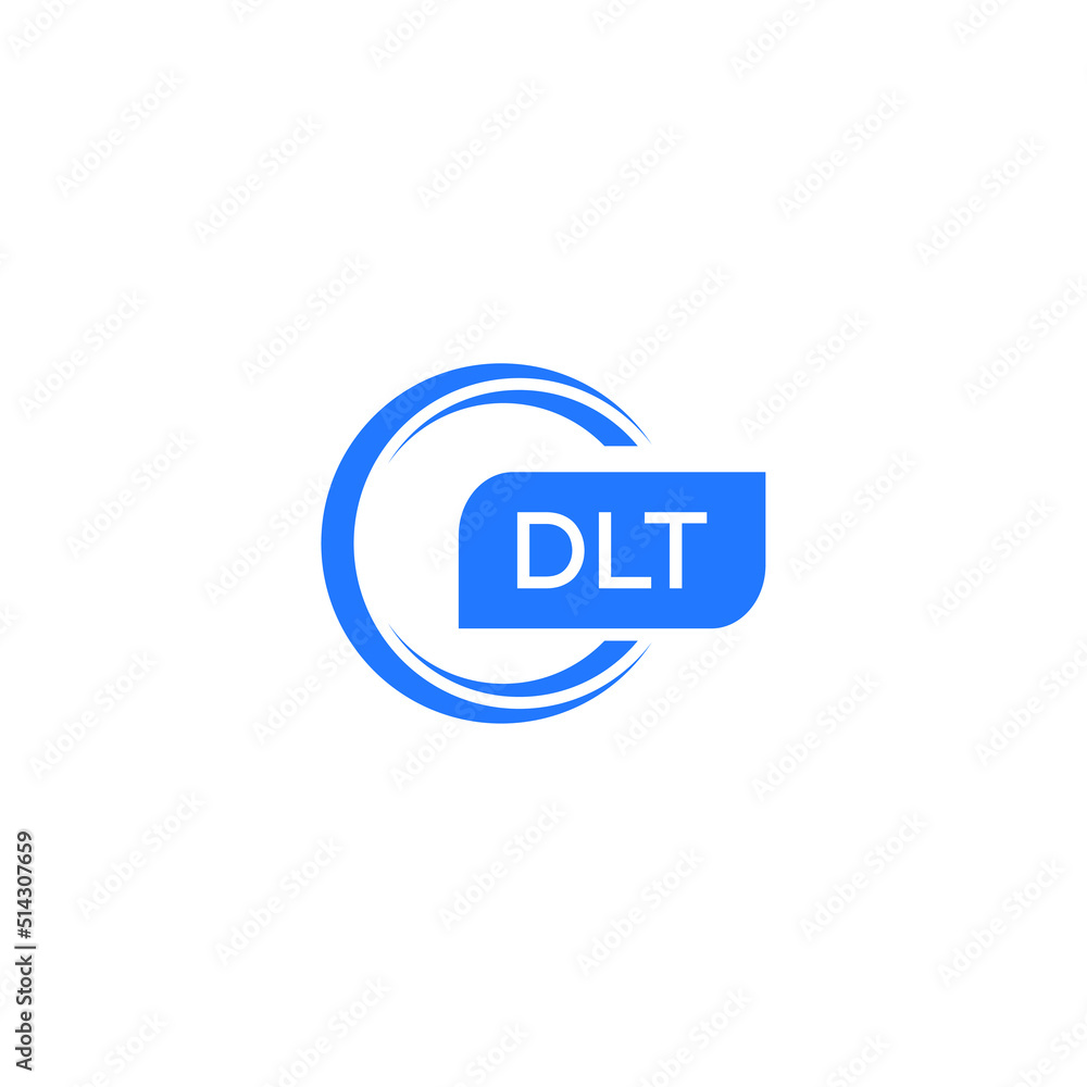 DLT letter design for logo and icon.DLT typography for technology ...