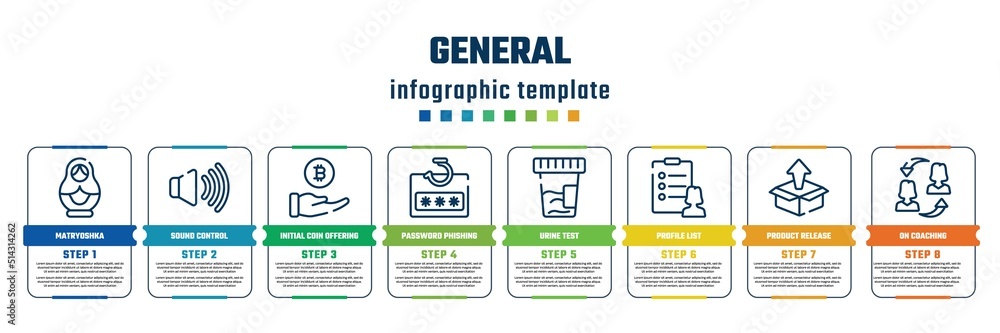 general concept infographic design template. included matryoshka, sound ...