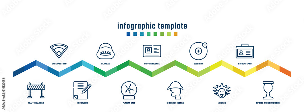 concept infographic design template. included baseball field, traffic ...