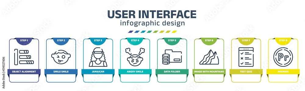 Vecteur Stock user interface infographic design template with object ...