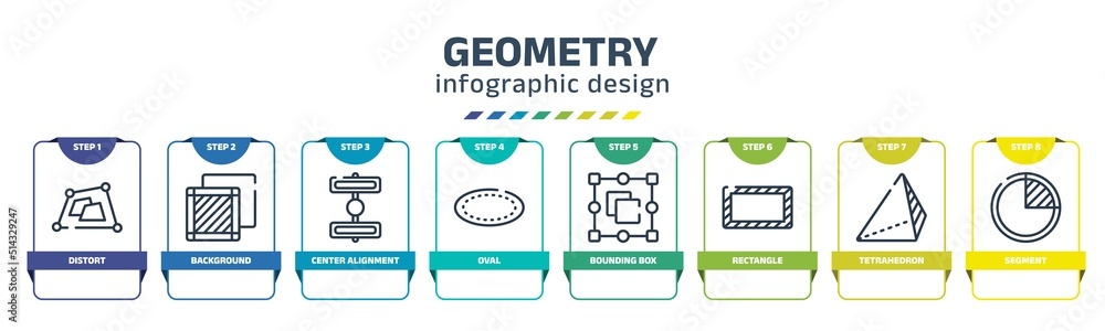 Vecteur Stock geometry infographic design template with distort ...