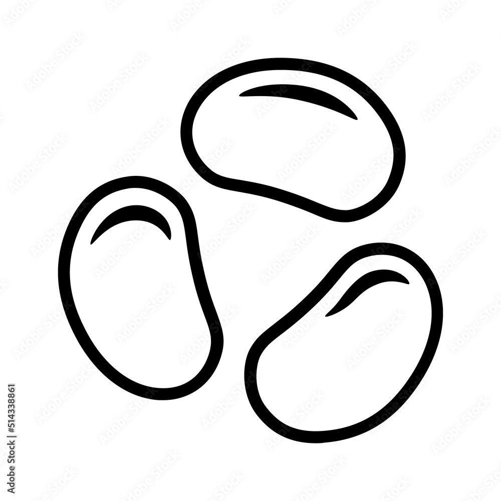 Jellybeans or jelly beans line art vector icon for food apps and ...