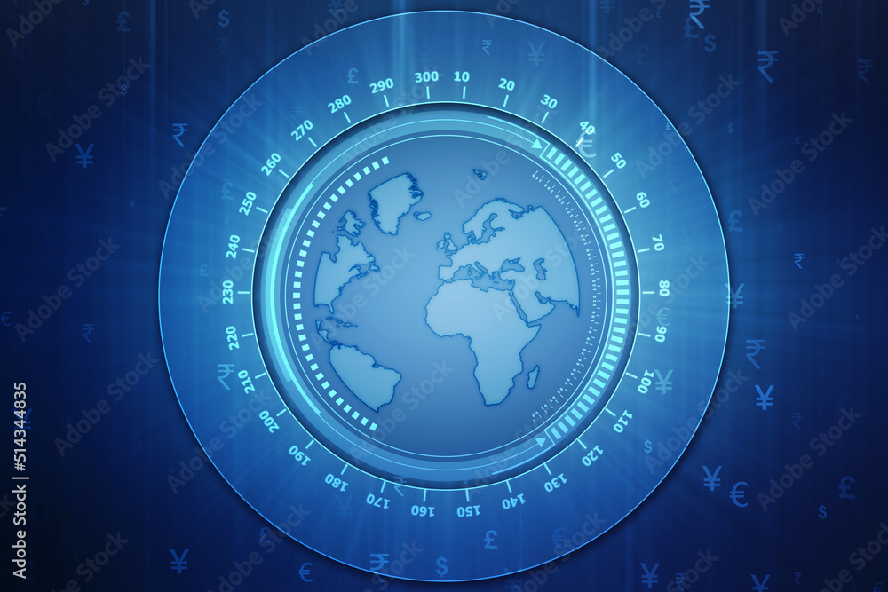 Money transfer. Global Currency. Stock Exchange, Financial Background ...