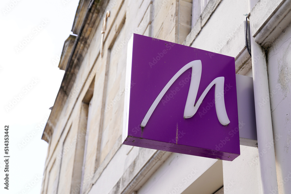 Marionnaud logo text on store facade front shop Beauty brand chain of ...