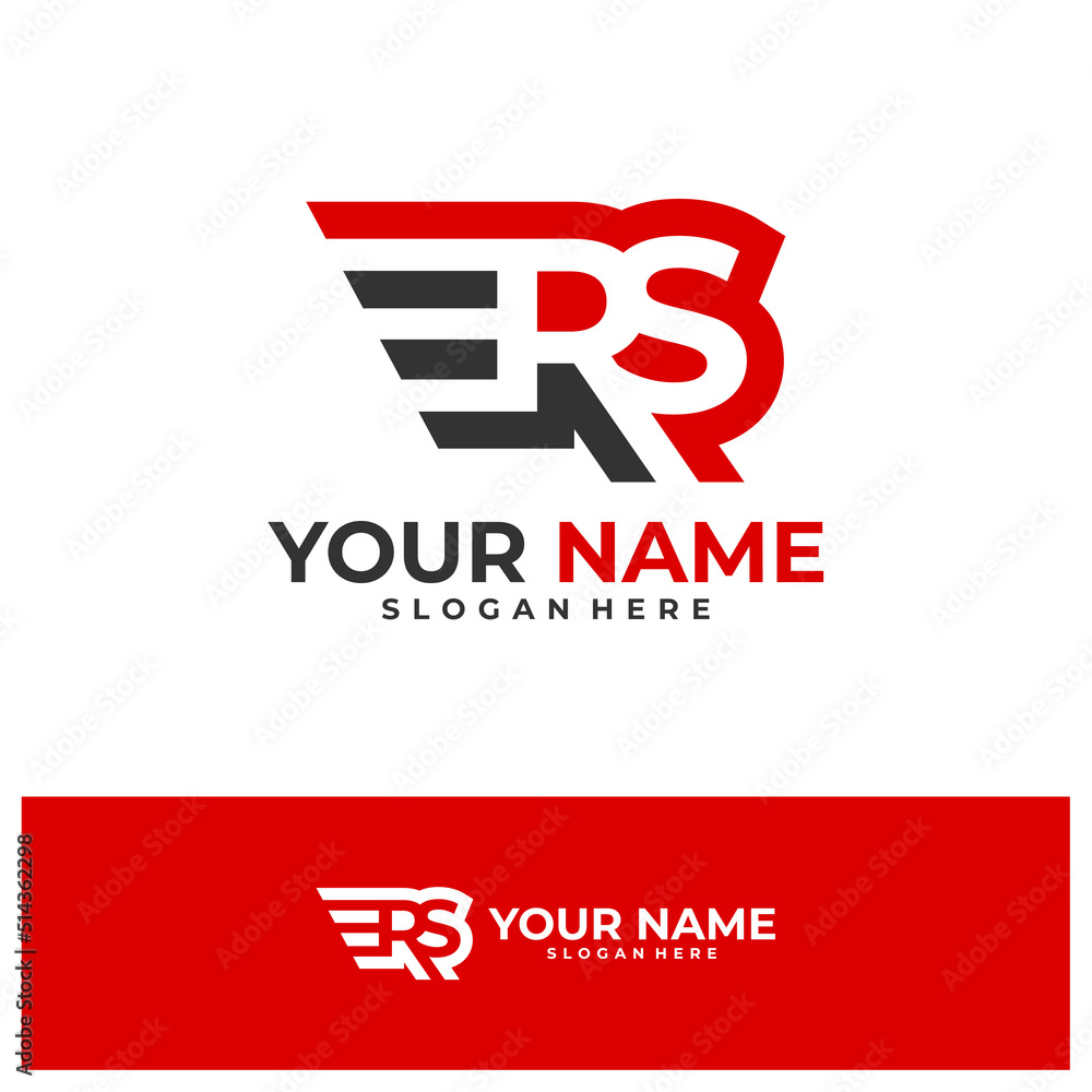 Letter ERS Logo Design Template. Initial ERS course logo concept vector ...