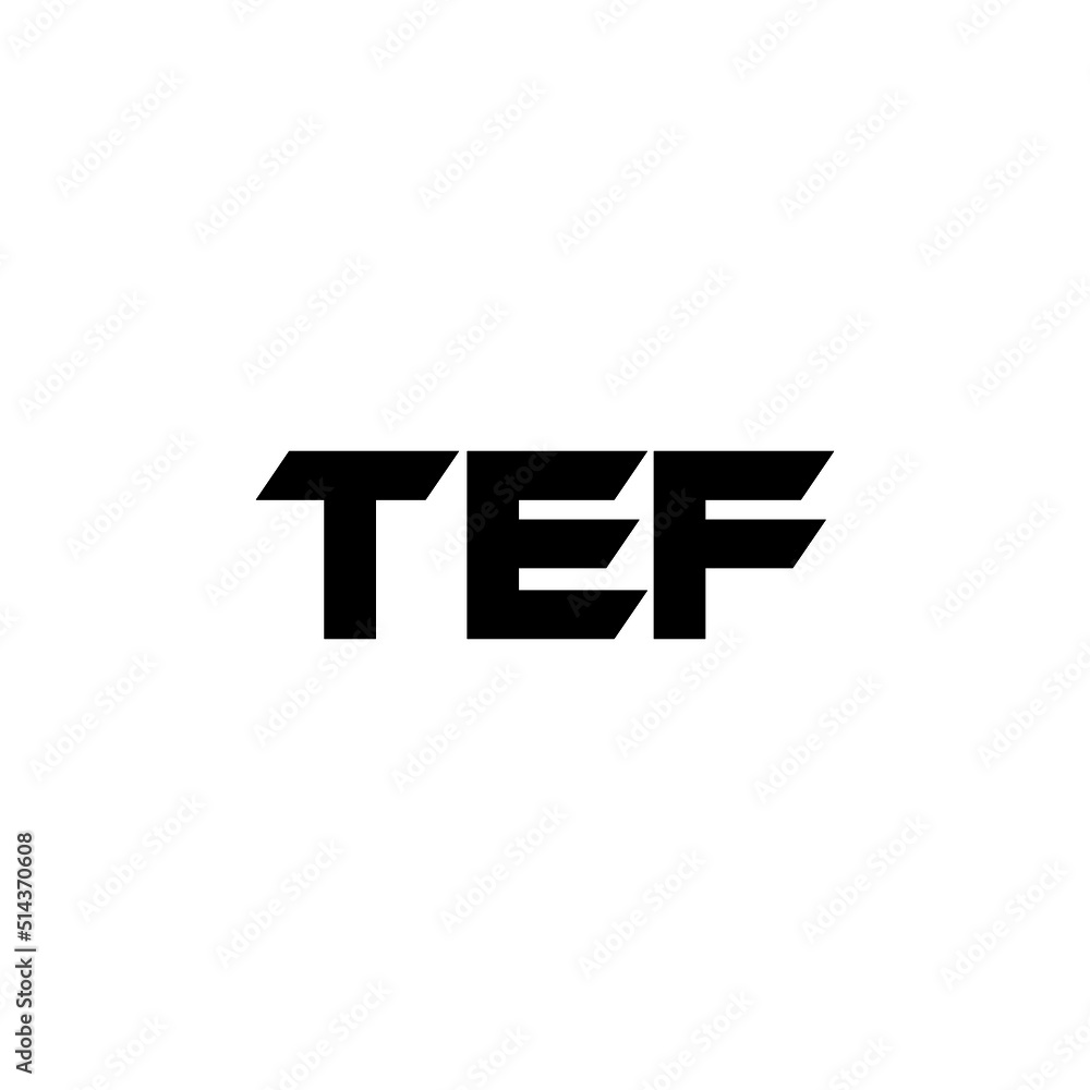 TEF letter logo design with white background in illustrator, vector ...
