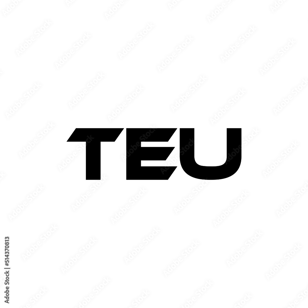 TEU letter logo design with white background in illustrator, vector ...