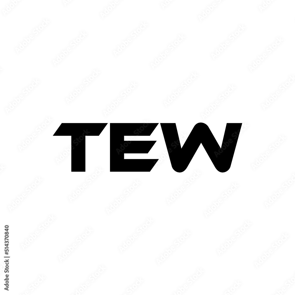 TEW letter logo design with white background in illustrator, vector ...