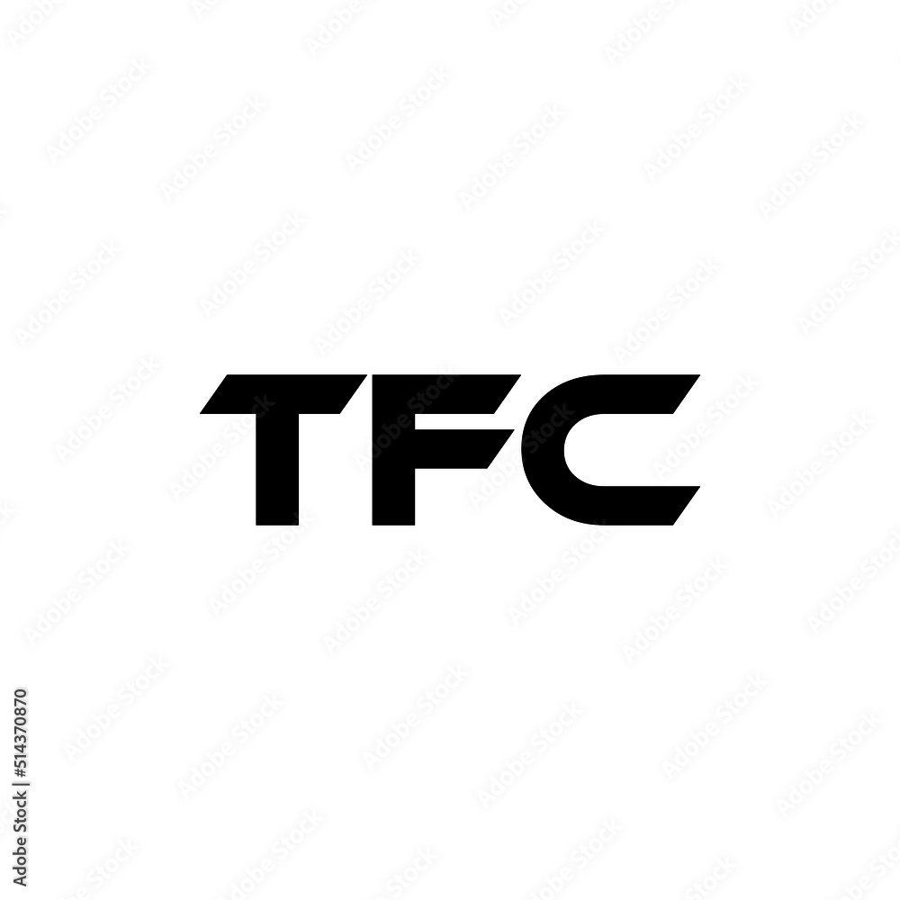 TFC letter logo design with white background in illustrator, vector ...