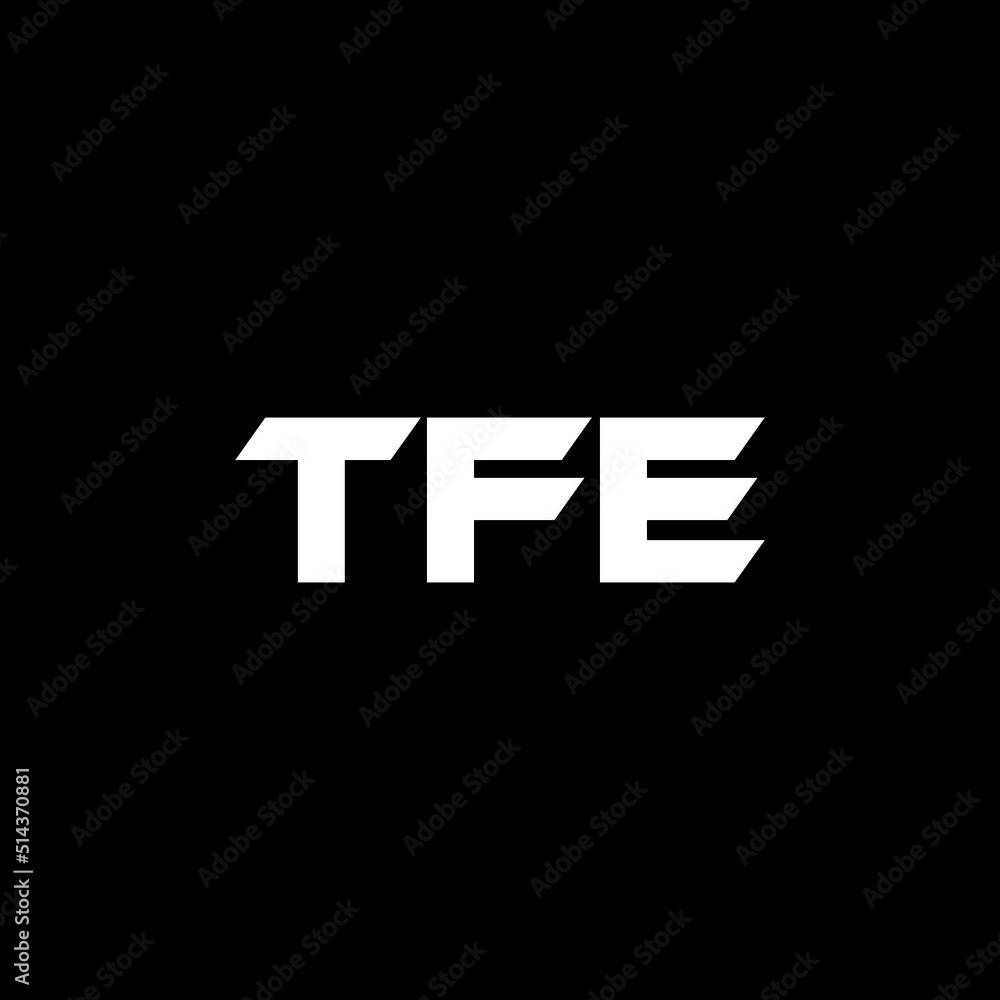 TFE letter logo design with black background in illustrator, vector ...