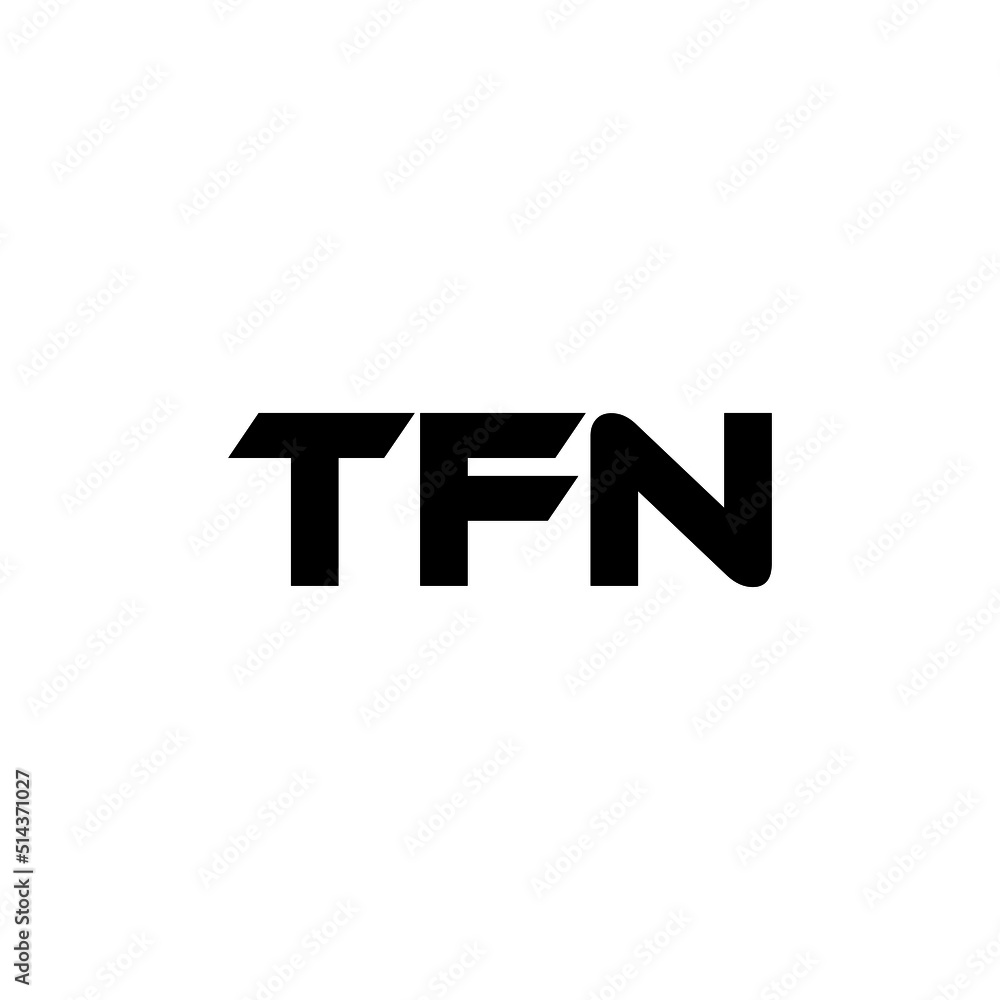 TFN letter logo design with white background in illustrator, vector ...