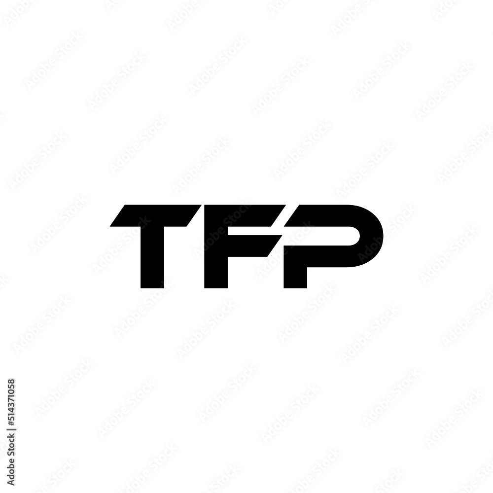 TFP letter logo design with white background in illustrator, vector ...