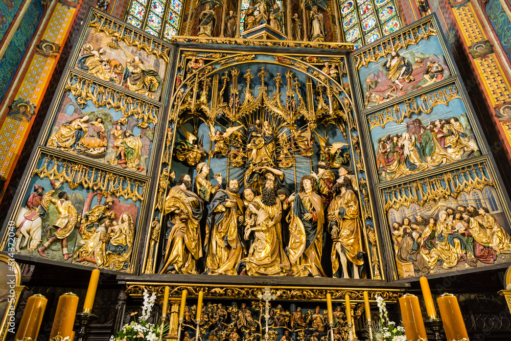 Retablo de Veit Stoss, entre 1477 y 1489, de estilo gótico tardío ...
