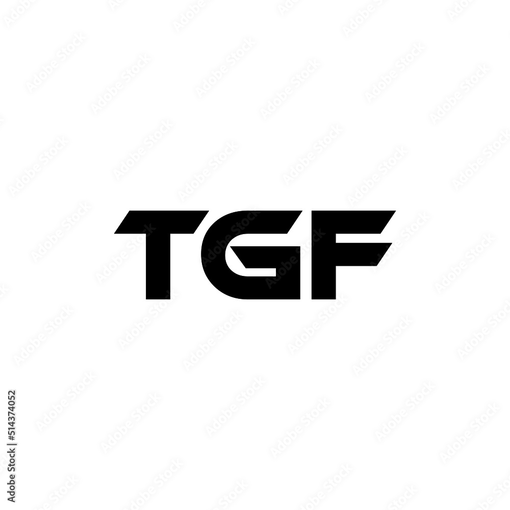 TGF letter logo design with white background in illustrator, vector ...