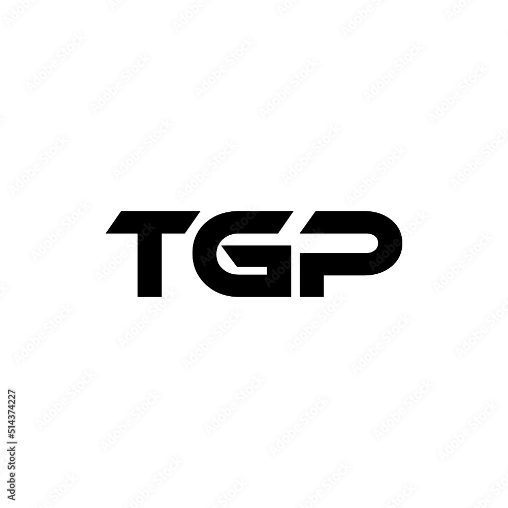TGP letter logo design with white background in illustrator, vector ...