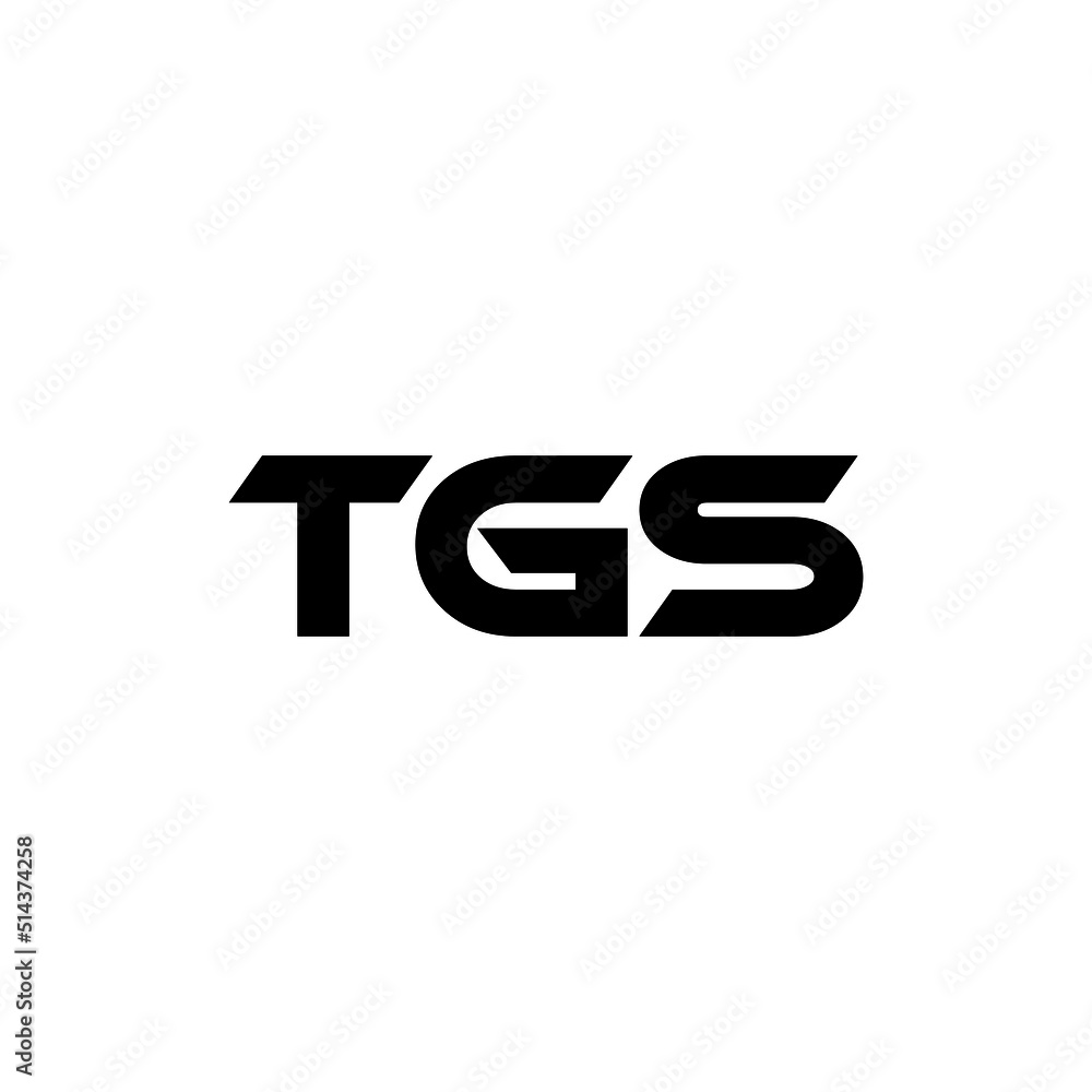 Vettoriale Stock TGS letter logo design with white background in ...