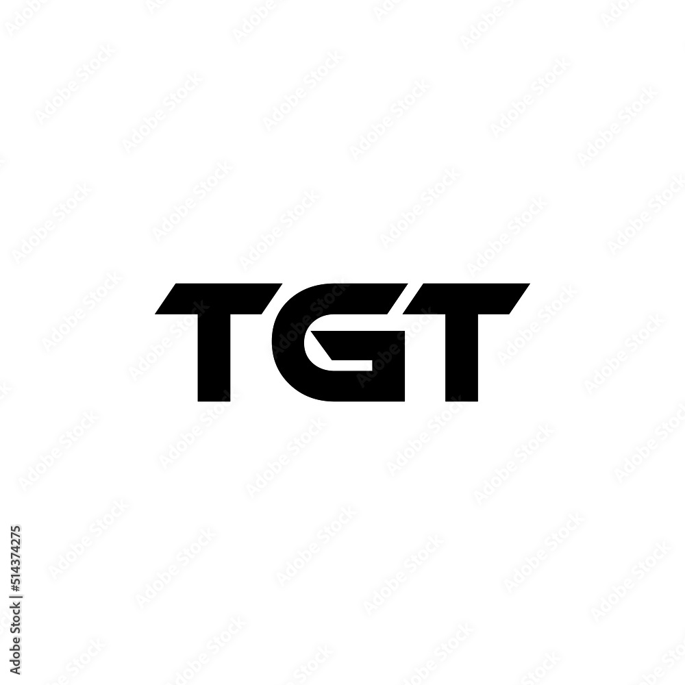 TGT letter logo design with white background in illustrator, vector ...