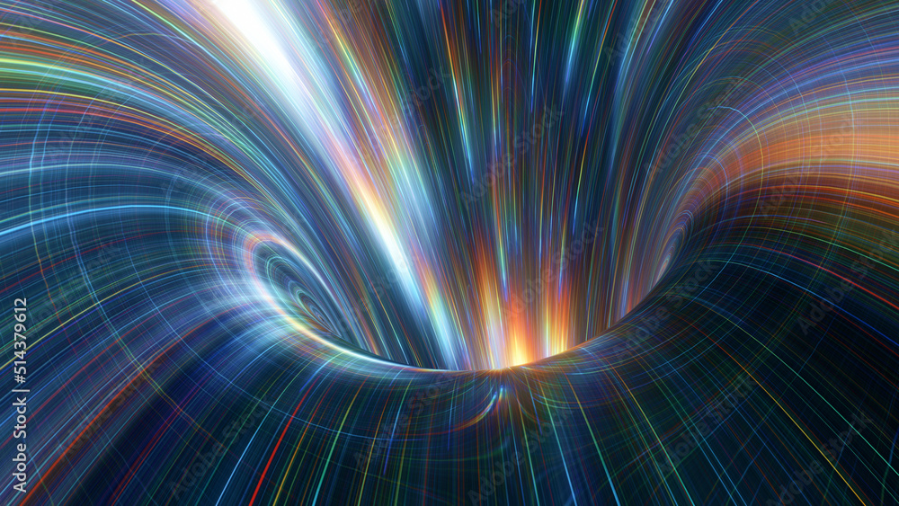 Spacetime Scifi Digital Arts Concept Distortion Warp On Space Bended ...