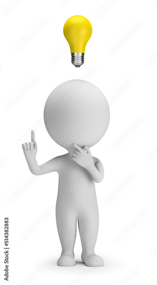 3d small people - idea Stock Illustration | Adobe Stock