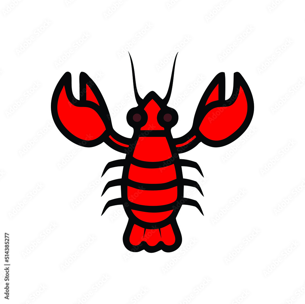 lobster icon doodle drawing coloring book vector design illustration ...