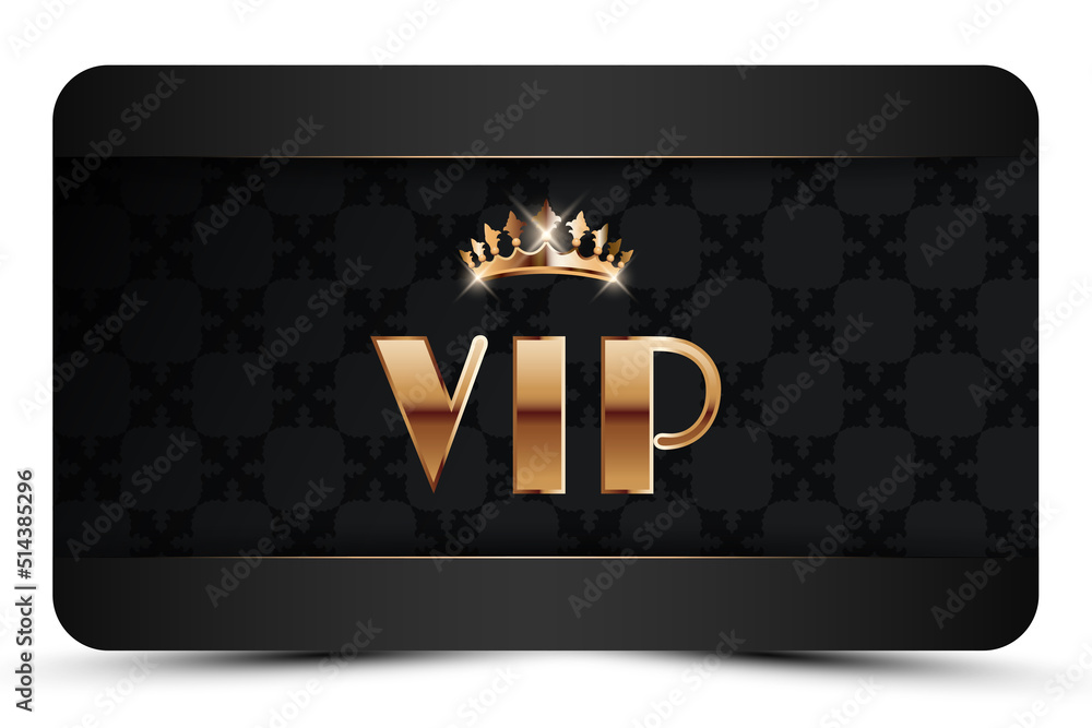 Black elegant vip card template. Modern business card for members only ...