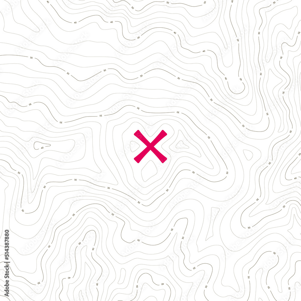 Vector seamless background with topographical contour texture, isolines ...