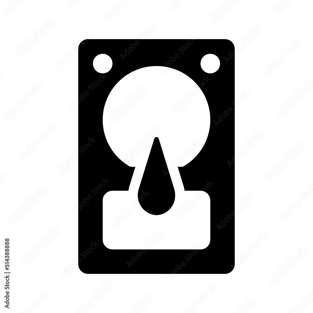 Isolated Computer Peripheral Glyph Icons SVG Free Vector Graphic Stock ...