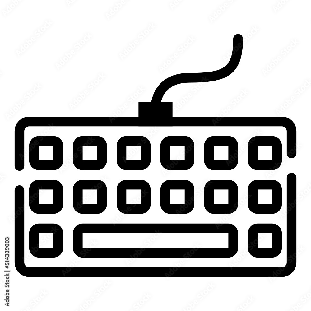 Isolated Computer Peripheral Line SVG Free Vector Graphic Stock Vector ...